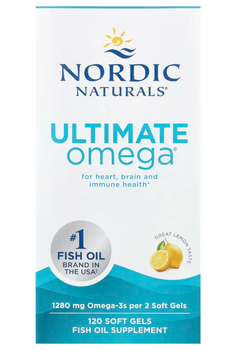 Nordic Naturals Nordic Naturals, Ultimate Omega, со вкусом лимона, 1,280 мг, 120 желатиновых капсул