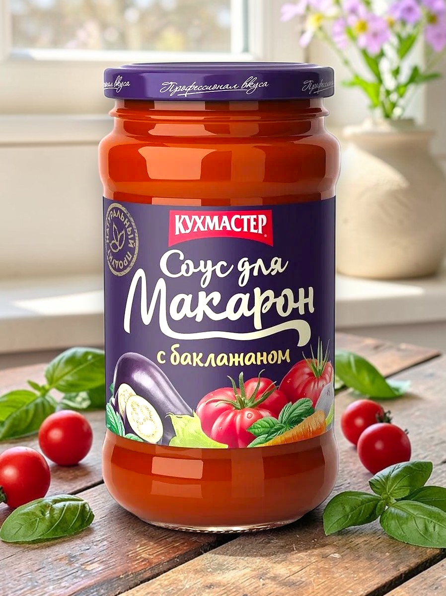 Соус для макарон с баклажаном Кухмастер, 400 г, 400 мл, 1 упак