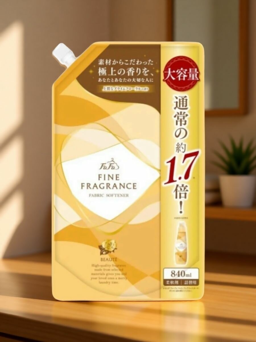 Кондиционер для белья FaFa Fine Fragrance Beaute парфюмированный с ароматом сандала, 840 мл (мягкая упаковка с крышкой)