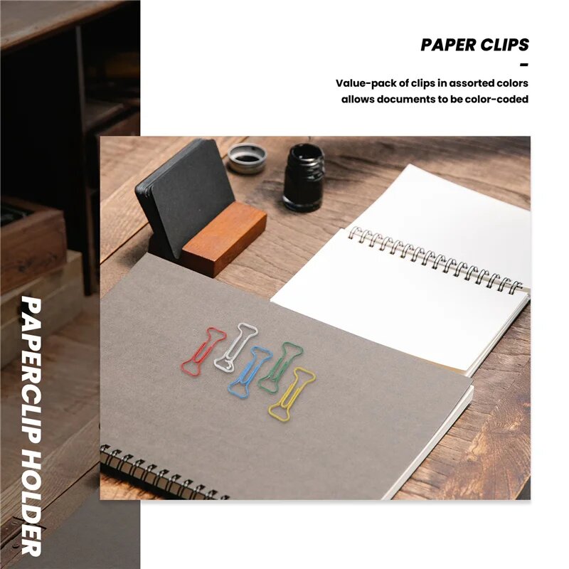 GO-100шт разноцветные металлические скрепки в форме кости