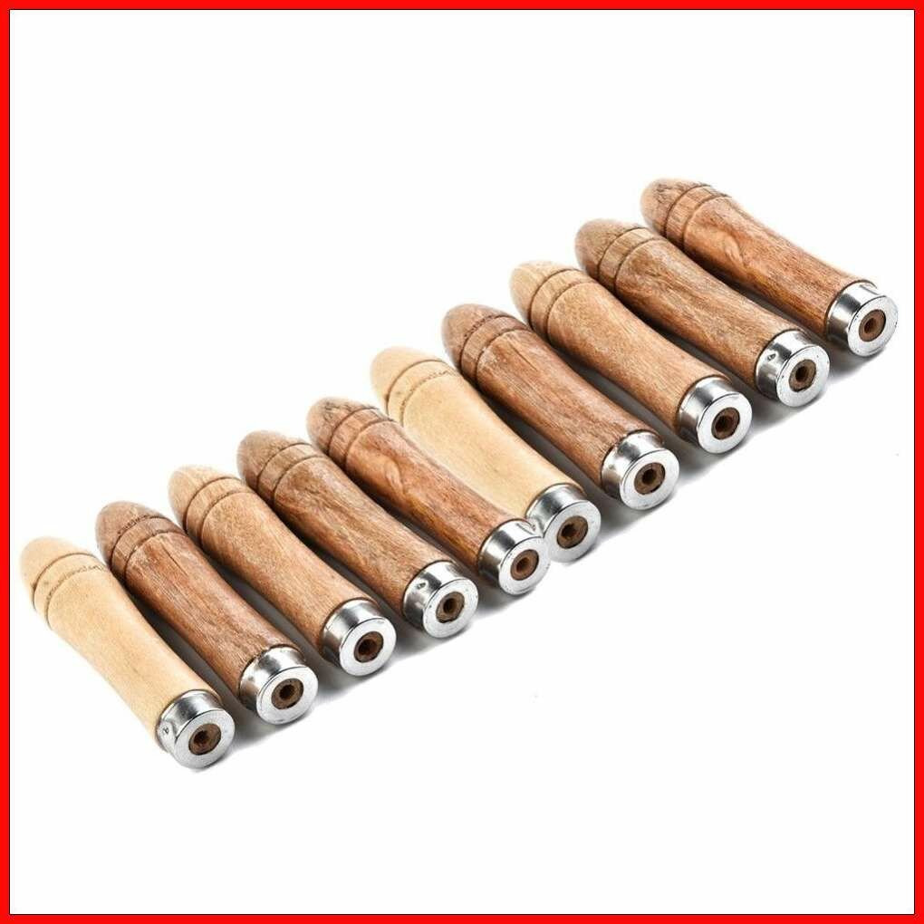 10 шт. деревянная ручка для напильника, прочный металлический чехол 9 см