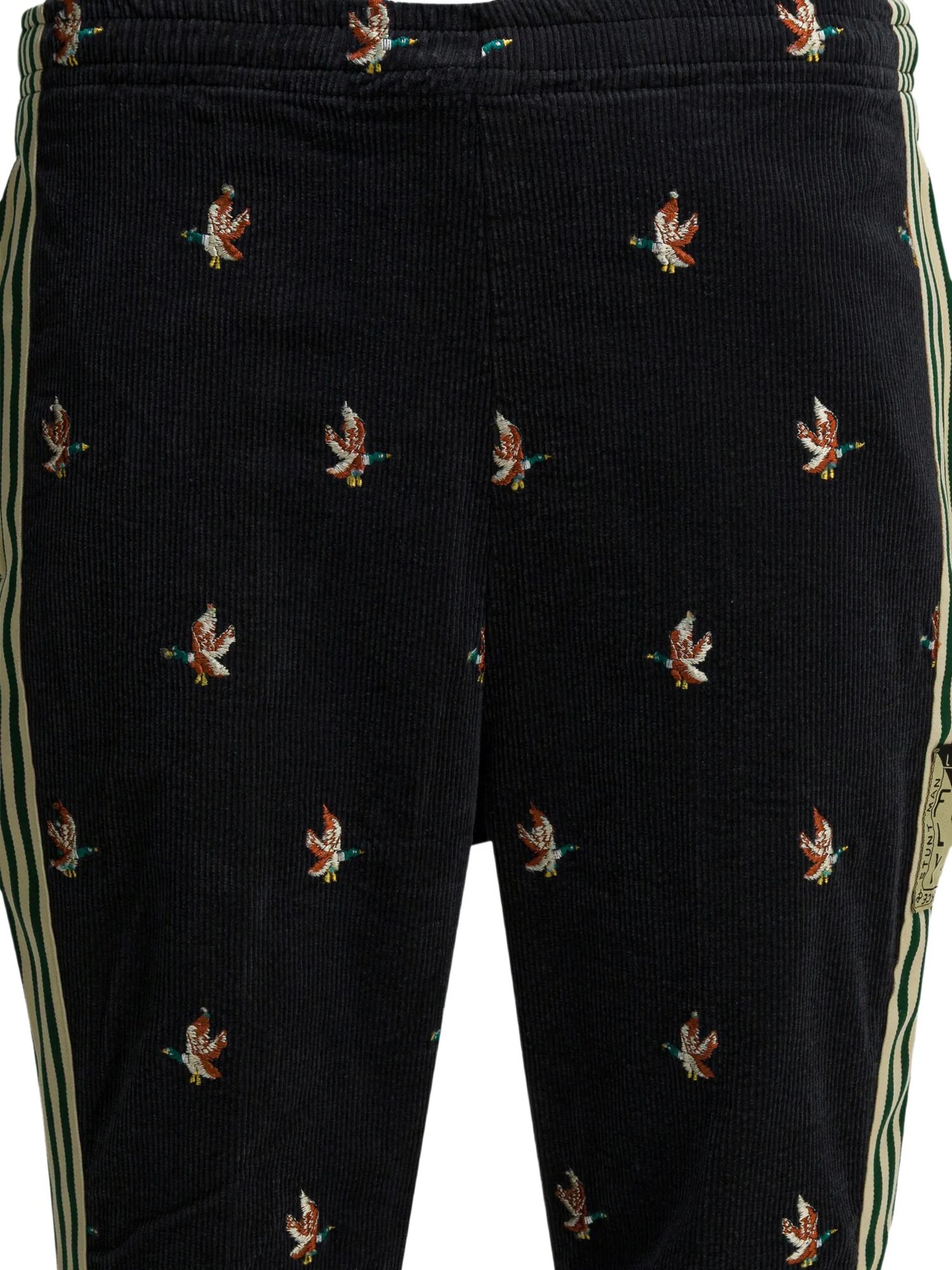 Брюки KAPITAL Striped embroidered trousers, размер 4, черный — фото 1