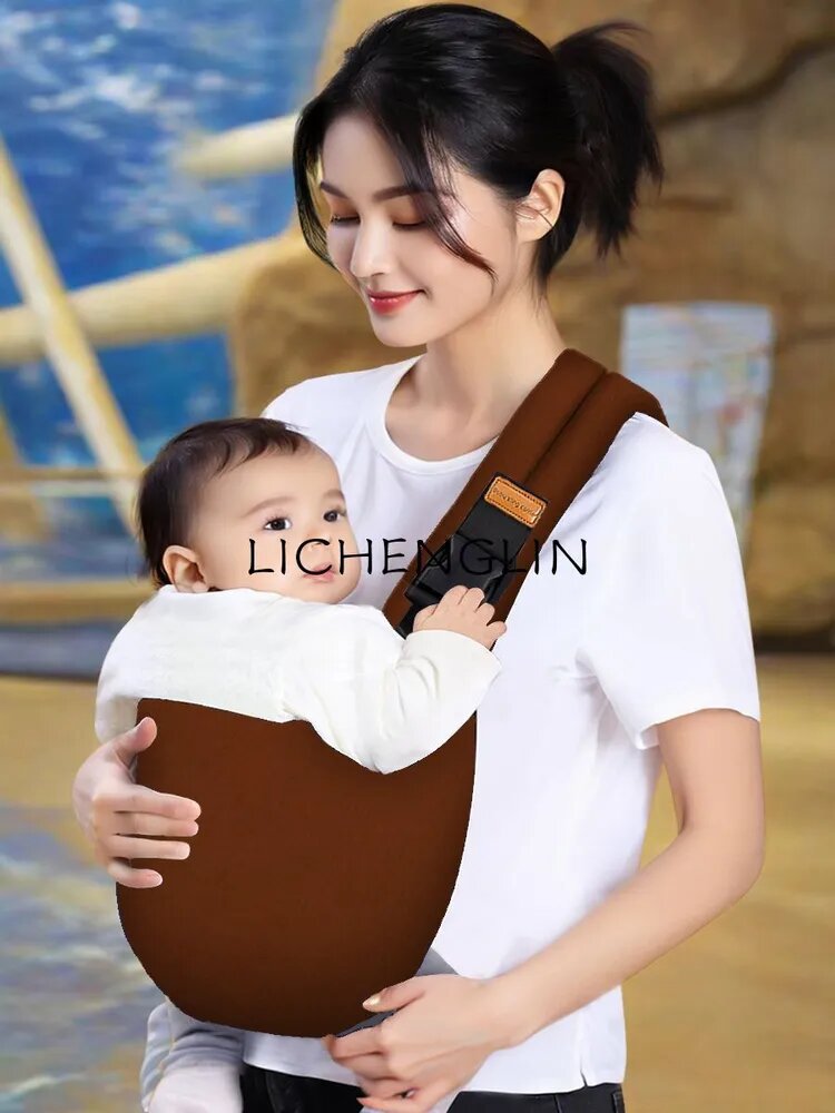 Слинг Май для новорожденных, переноска для детей от 0 до 36 месяцев, коричневый май-слинг для прогулок и путешествий