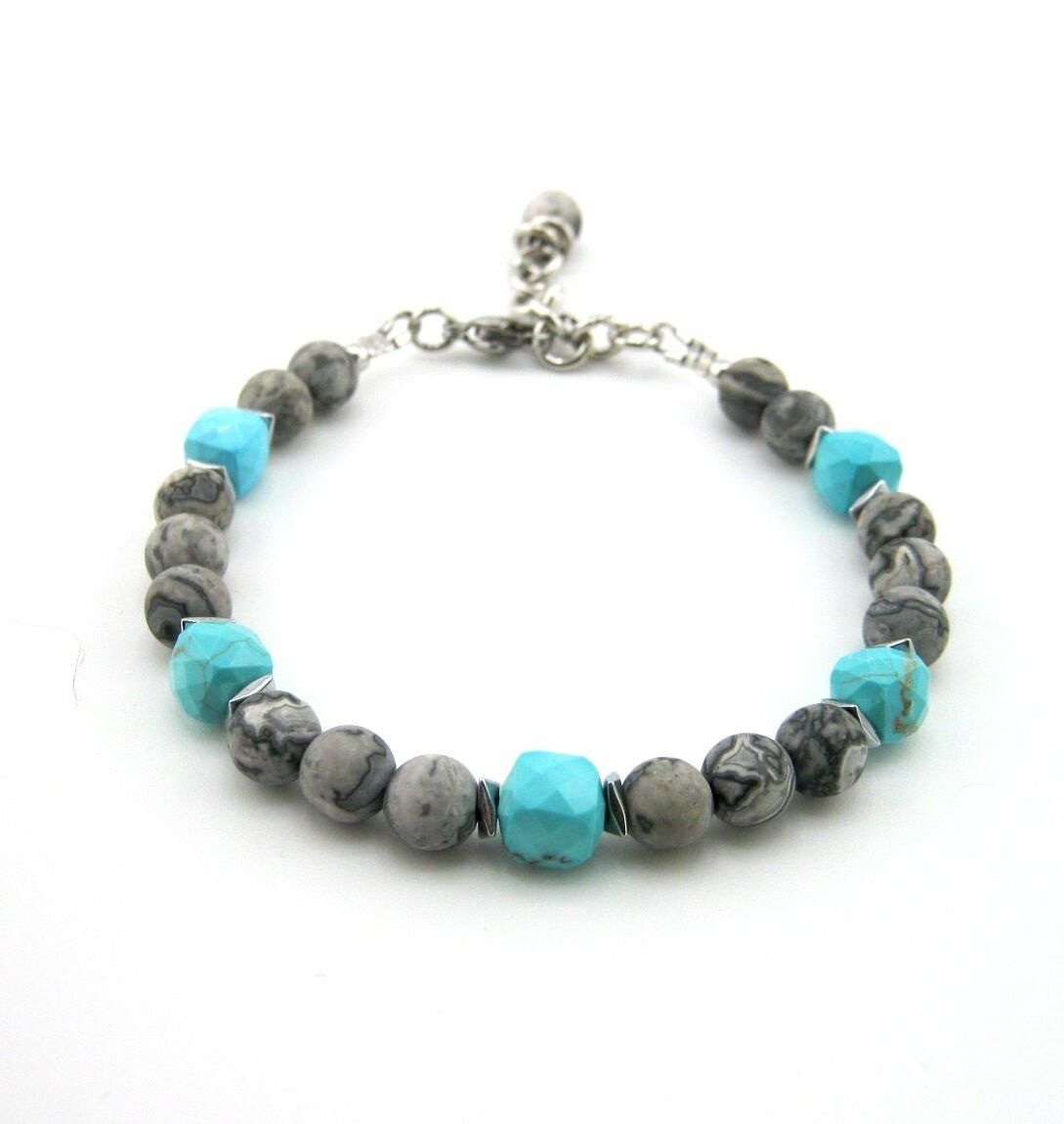 Браслет, кахолонг, яшма