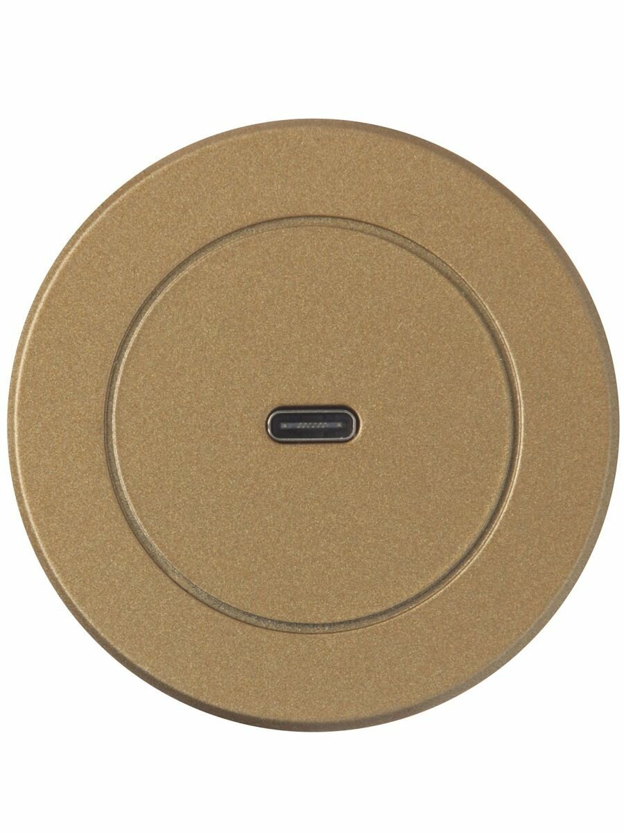 Встраиваемая розетка Navako Element 12036 Gold