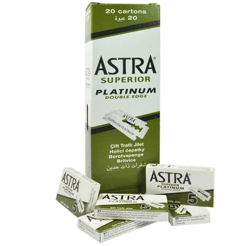 ASTRA двухсторонние кассеты для бритвенных лезвий 100 шт