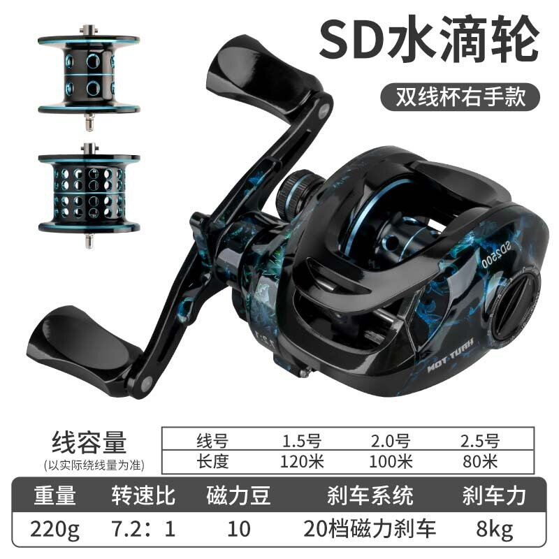 Рыболовная катушка Haodun, катушка для ловли на приманку, сигнализатор торможения, оптовая продажа катушек для ловли на приманку, катушка с глубокой шпулей, катушка для морской рыбалки, катушка для ловли с плота SD.