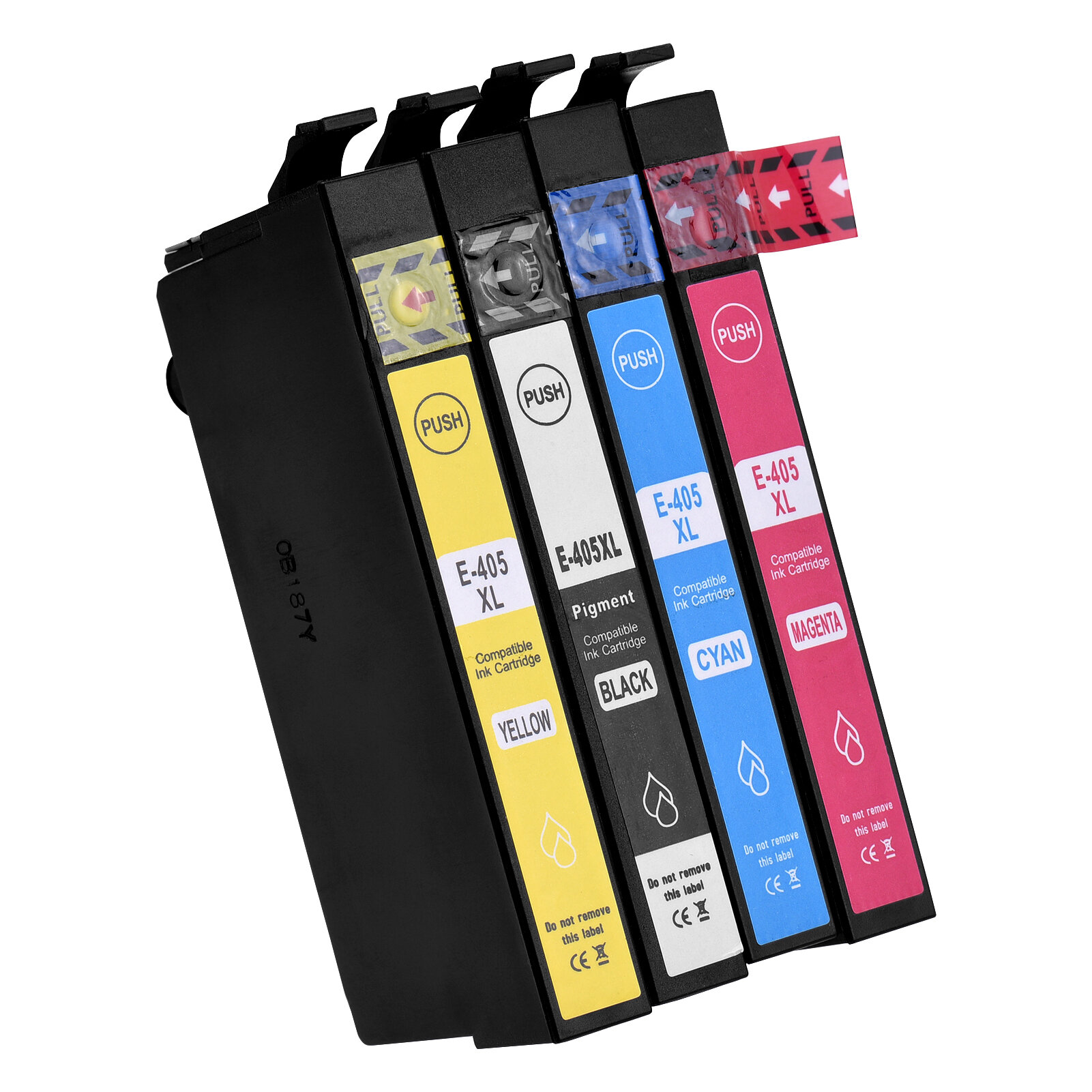 Картриджи для печати 405XL, замена для 405 405XL, совместимы с принтерами WF-3820DWF WF-3825DWF WF-4820DWF WF-4825DWF WF-4830DTWF WF-7830DTWF WF-7835DTWF WF-7840DTWF, 4 штуки, черный, голубой, пурпурный, желтый, объем 25ML, производительность 1100