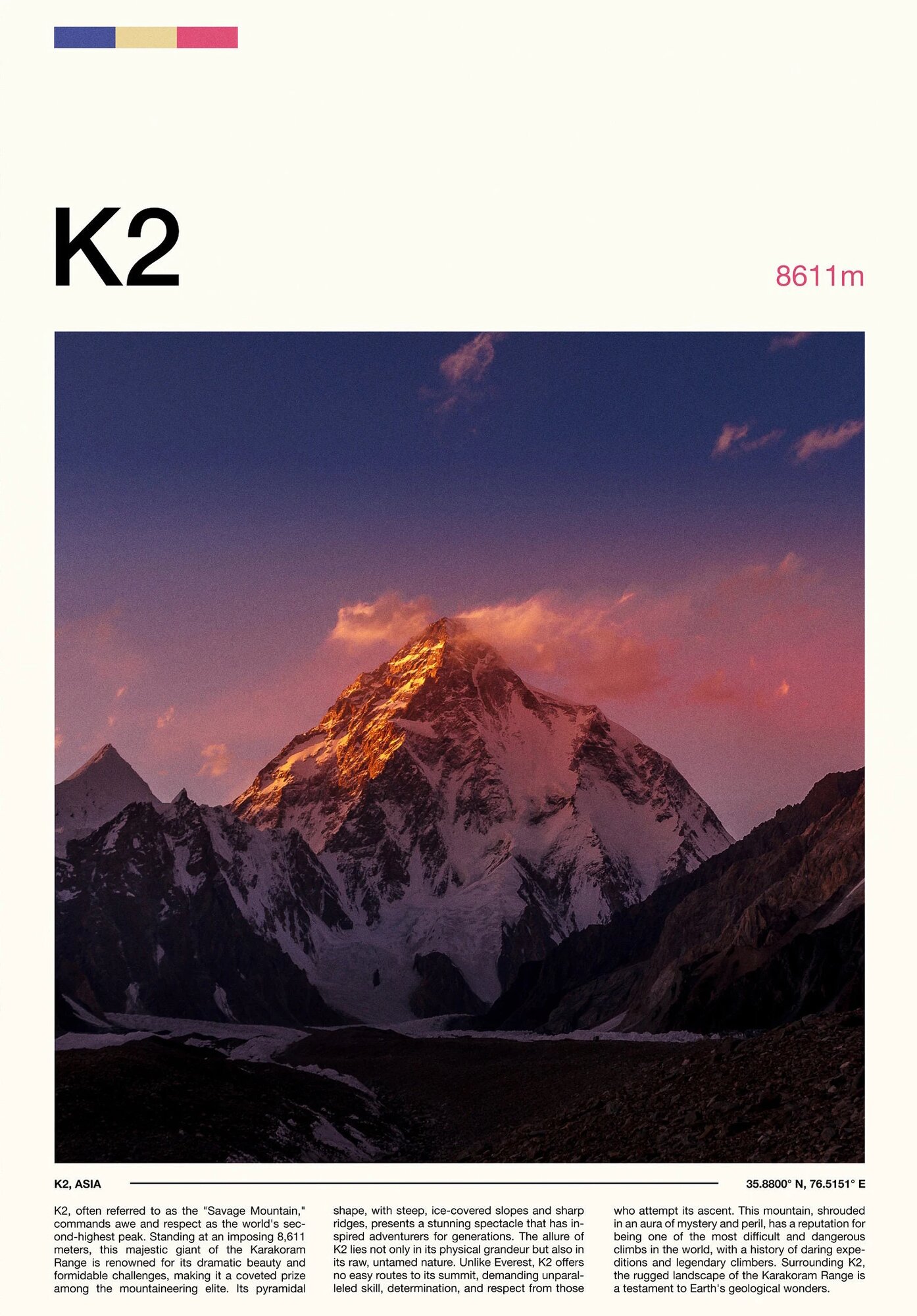 Печать на холсте "Горы реки городской лес гора Эверест гора Килиманджаро" nn-12, 20X30cm Unframed