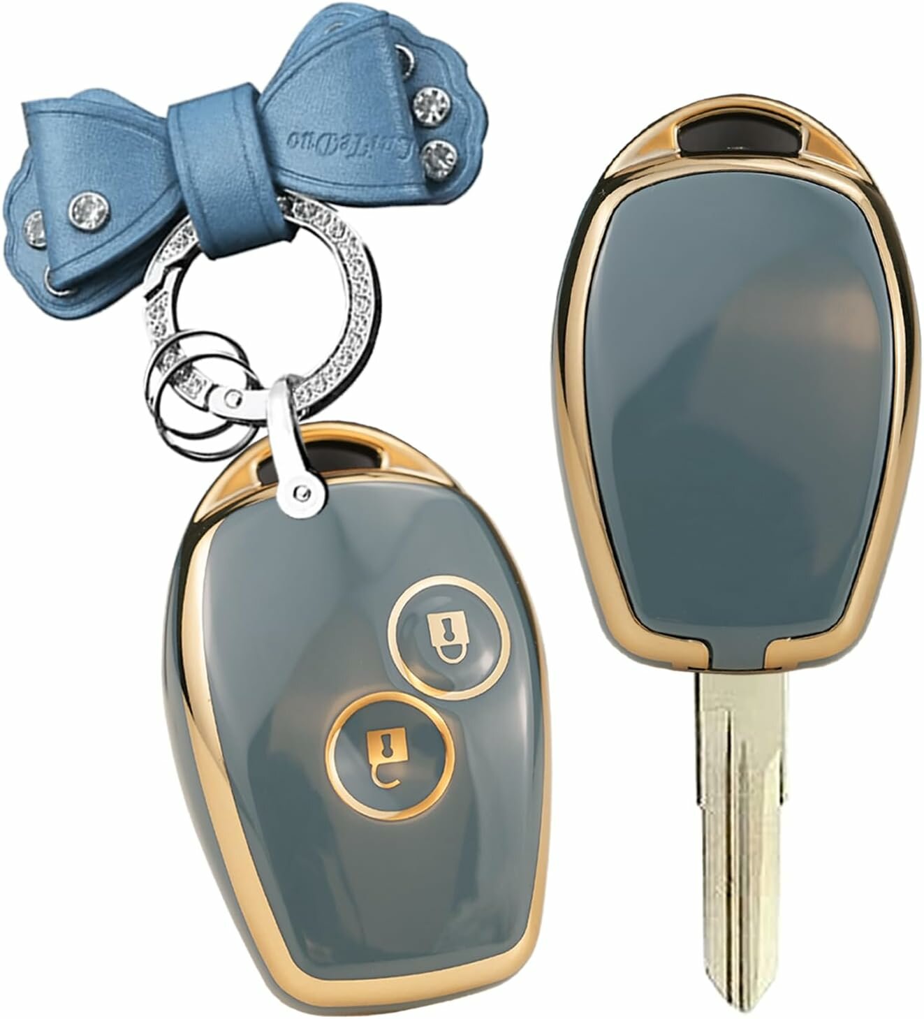 Чехол для ключей с 2 кнопками для Renault Megane Duster Modus Espace Laguna Logan для Dacia Sandero Fluence Clio Kango