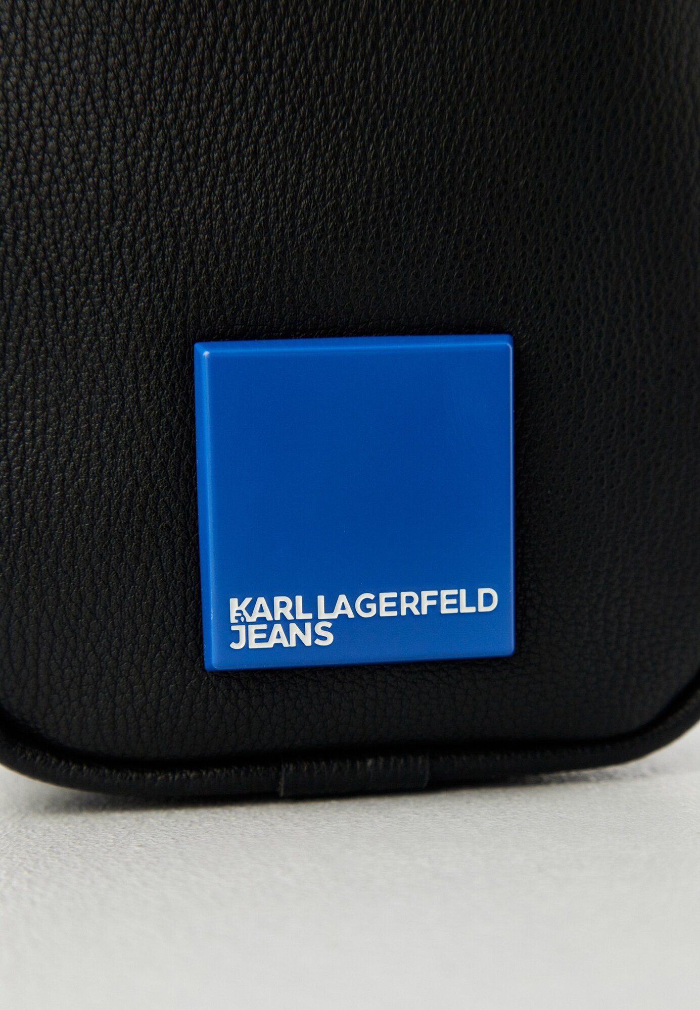 Сумка KARL LAGERFELD JEANS BOX LOGO, фактура гладкая, черный — фото 1
