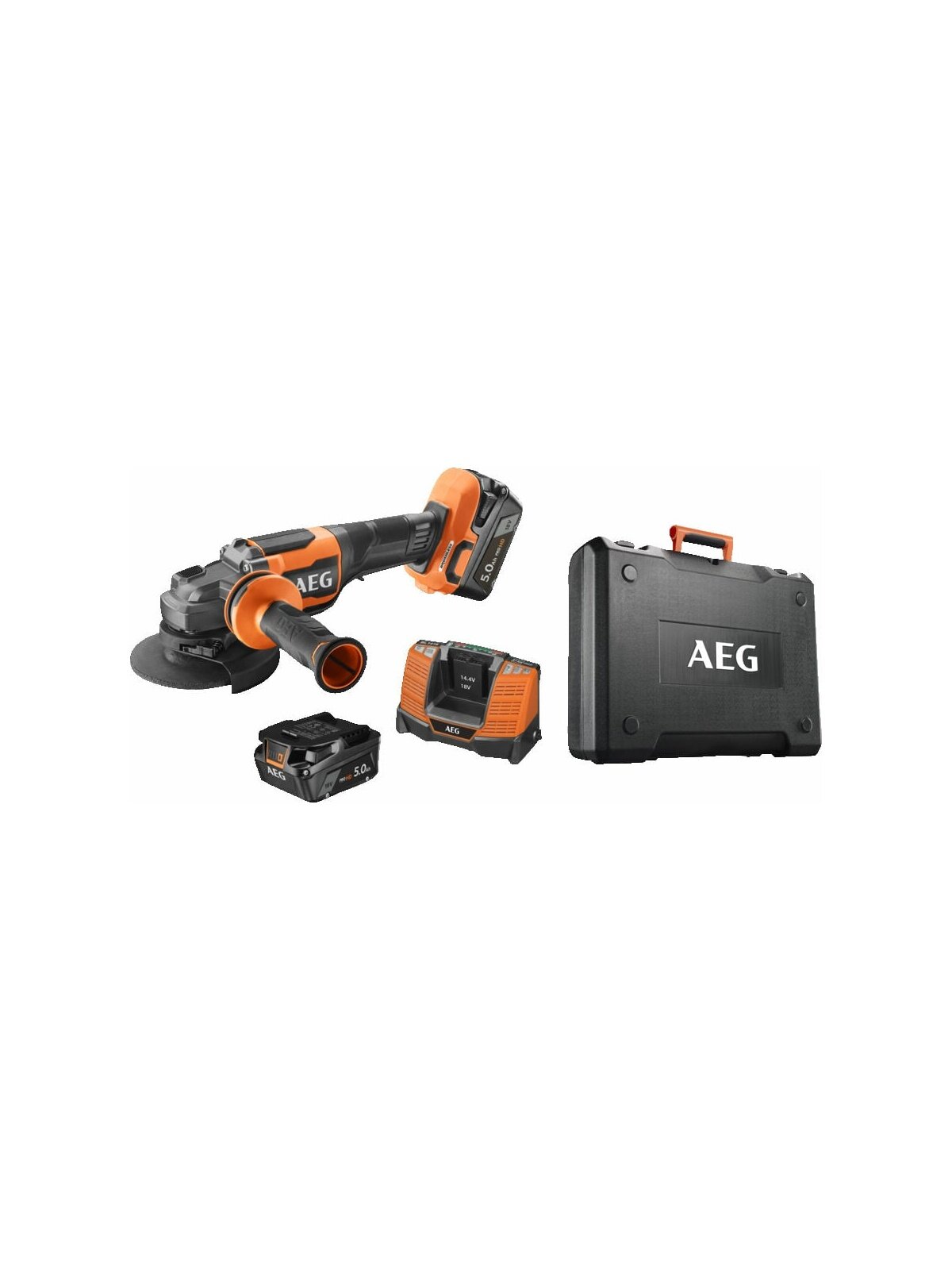 Углошлифмашина AEG BEWS18-125BLPX2-502C 125 мм, 18В 4935480858