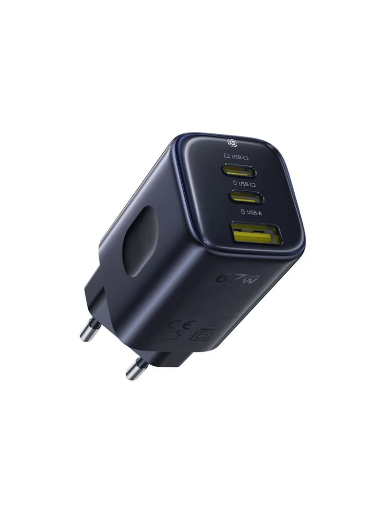 Baseus Сетевое зарядное устройство Baseus PicoGo AE11 Fast Charger 2C+U 67W E01212 (E0121200) черный