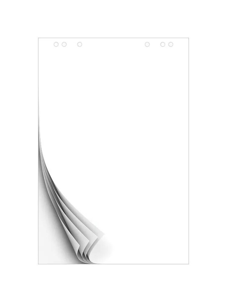 Бумага для флипчарта OfficeSpace, без разметки, 65 г/м2, белый, 60 х 90 см, 20 листов/ блокнот для флипчарта