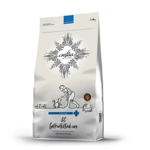 Craftia Galena Cat Gastrointestinal Care / Ветеринарный сухой корм Крафтия для кошек при Заболеваниях ЖКТ фас. 1,4 кг