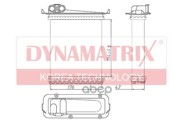 Радиатор отопителя салона DYNAMATRIX-KOREA арт. DR73640