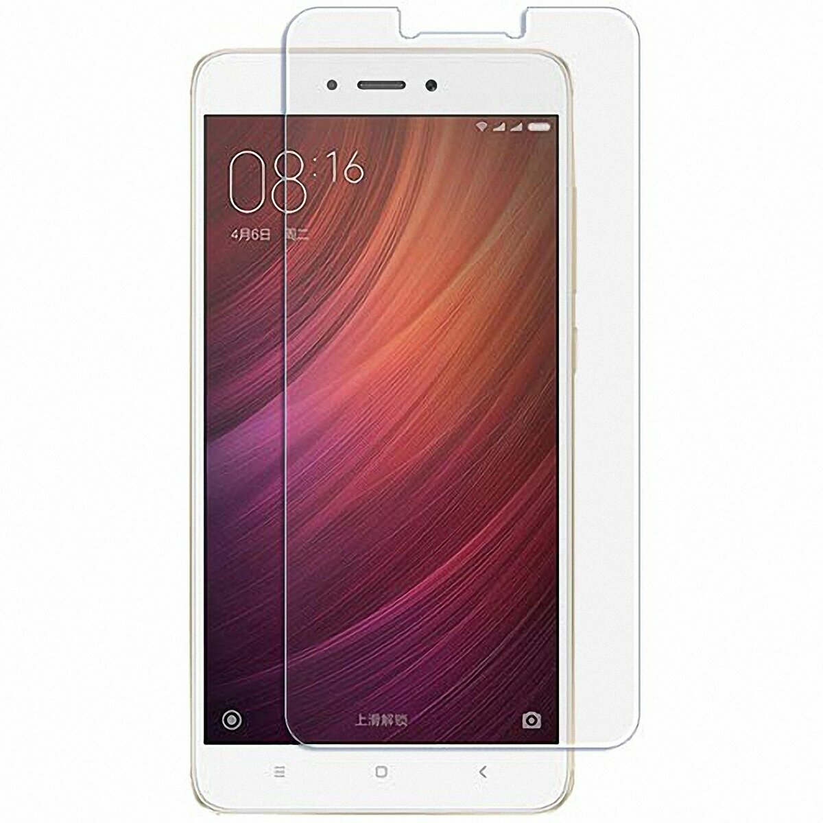 Защитное стекло для Xiaomi Redmi Note 4X прозрачное на плоскую часть экрана