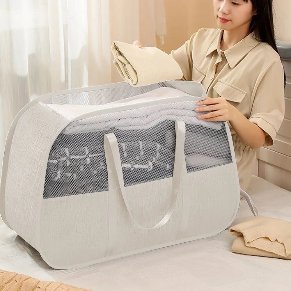Lanwzho Корзина для белья, 95 л, 1 шт
