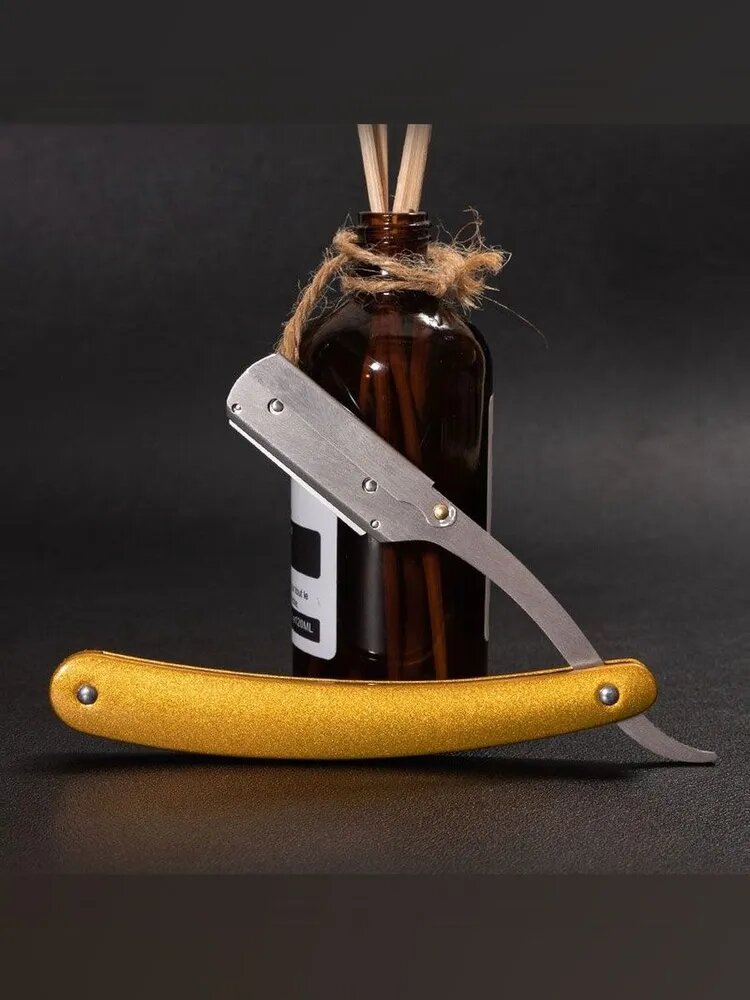 Складная бритва из нержавеющей стали с гальваническим покрытием, опасная бритва, сменное лезвие