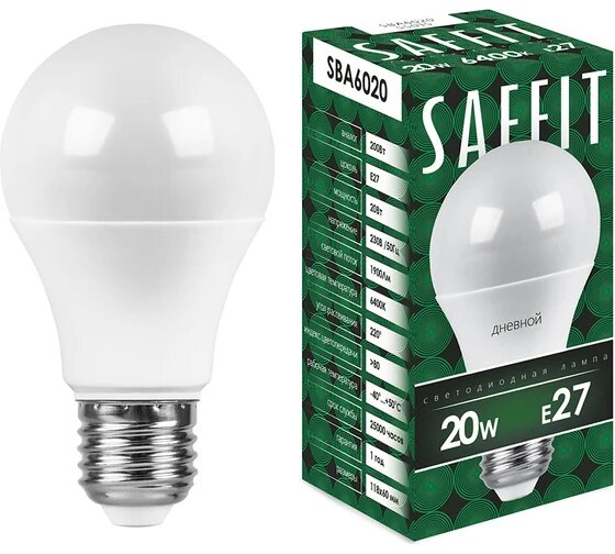 Светодиодная лампа SAFFIT 20W 230V E27 6400K