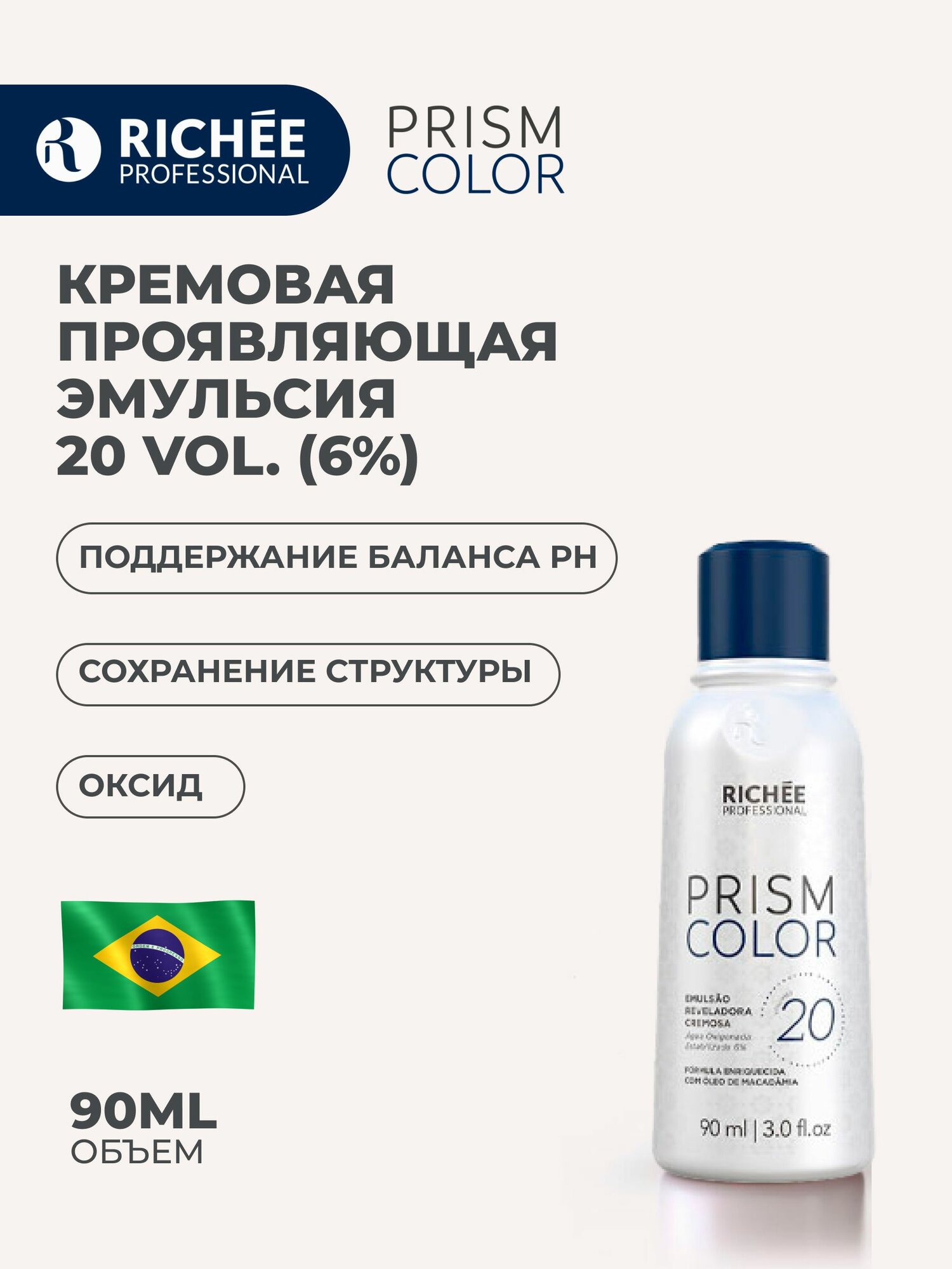 Richee Professional PrismColor Оксид для волос 20 vol. (6%)