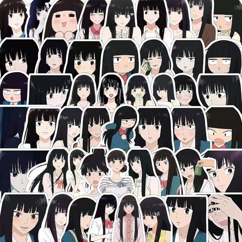Стикеры Kawaii Girls Kuronuma Sawako, аниме стикеры Kimi Ni Todoke, эстетичные наклейки на ноутбук, наклейки на стену для багажа, 10/30/59 шт.