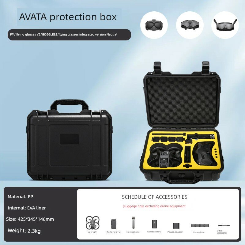 DJI Avata 2 FPV Drone Zashchitnyy Chety, Model 3929 Cherny