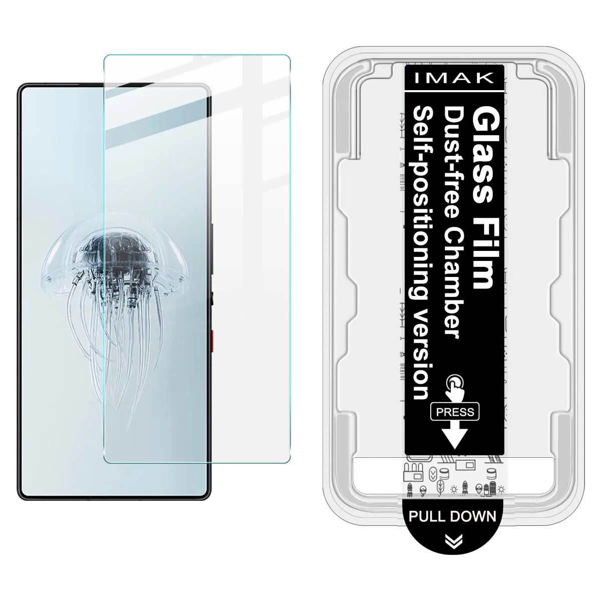 Для RedMagic 11 Air 5G защитное стекло IMAK сбезпылевой установочной камерой экрана Защитная пленка