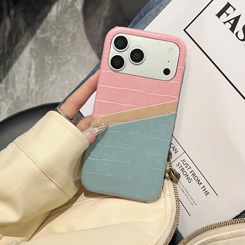 Кожаный чехол-кошелек для iPhone 17 Air 16 15 14 Plus 13 12 11 Pro Max с противоударным бампером и слотом для карт