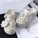 Джиббитсы для Crocs 12 шт Цветы декор для обуви белый