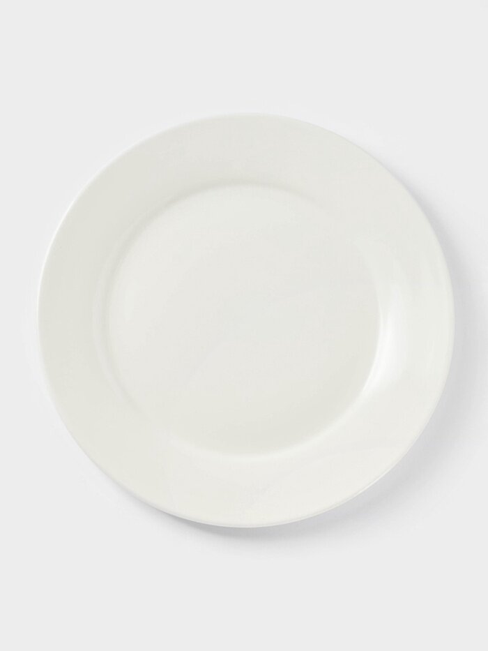 Тарелка Доляна White Label, d=20 см, утолщённый край, фарфор, белая, 2 шт.