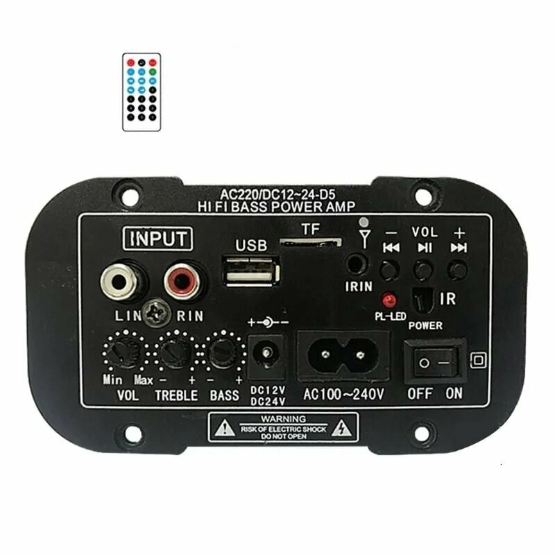 Усилитель мощности HiFi Bass с Bluetooth