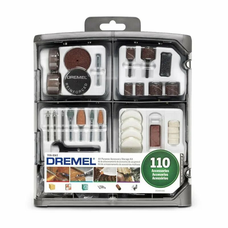 Dremel 709-RW2 Универсальный набор вращающихся насадок из 110 предметов