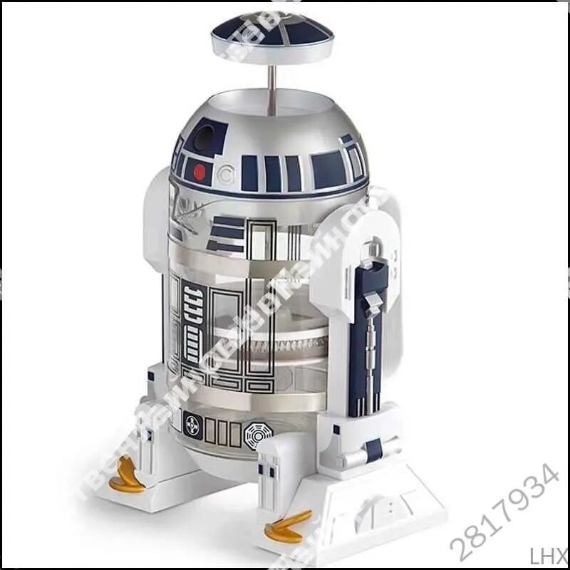 Френч-пресс Star Wars R2-D2 350 мл, черный, для заваривания кофе и чая, металл/пластик