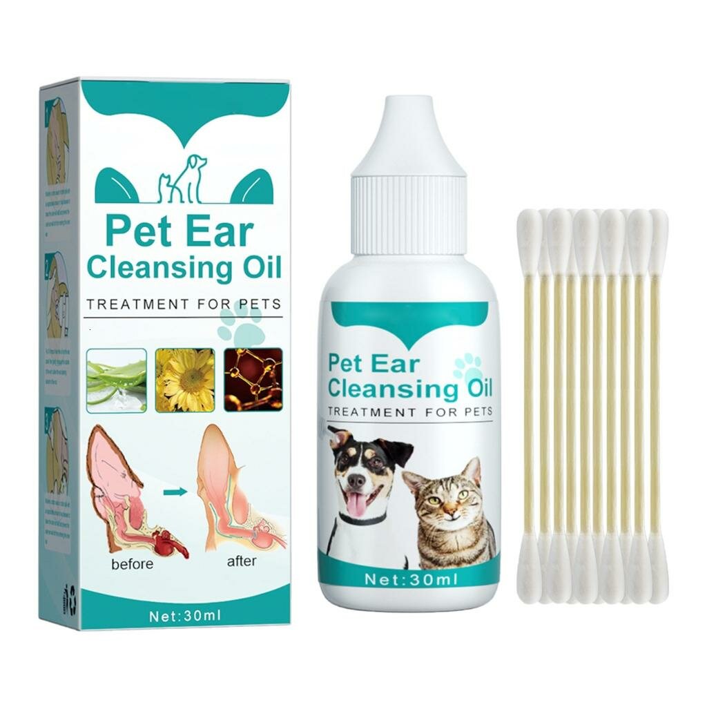 Очищающие капли для ушей кошек и собак, 1