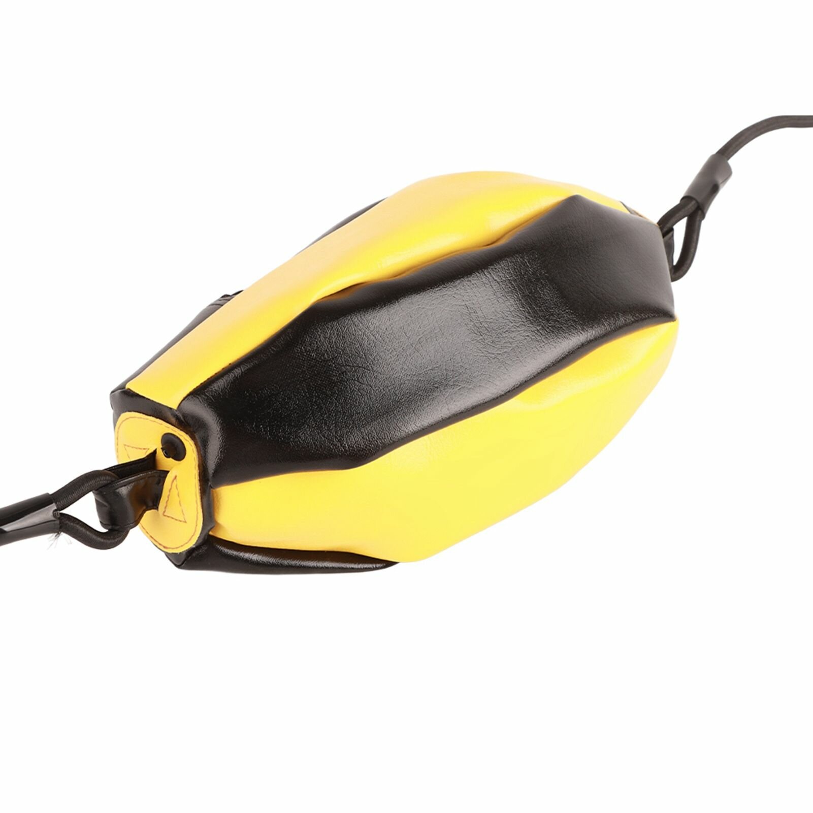 Надувной двухсторонний боксёрский мяч, чёрно-жёлтый, подвесной, с отскоком, тренажер для тренировки реакции и координации