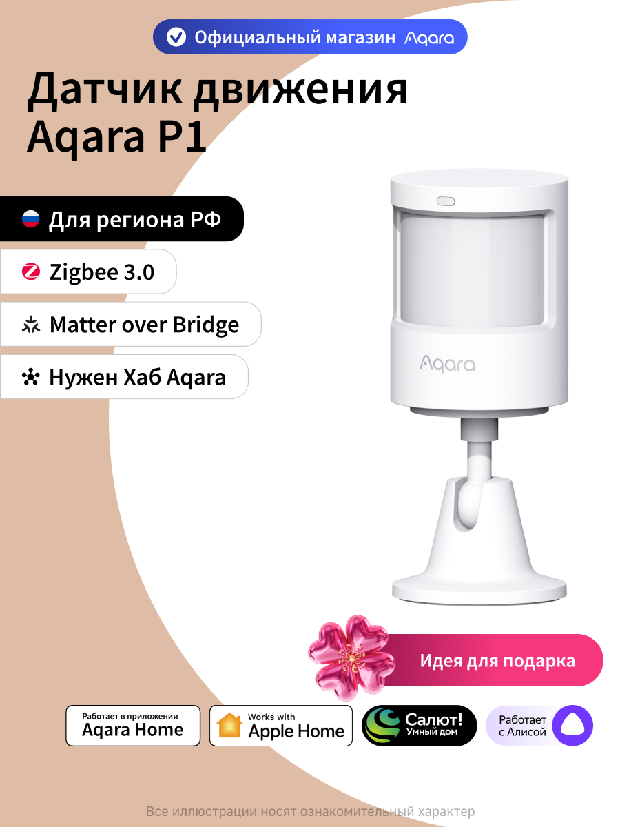 Умный датчик движения Aqara P1 MS-S02, Zigbee 3.0, угол обзора 170°