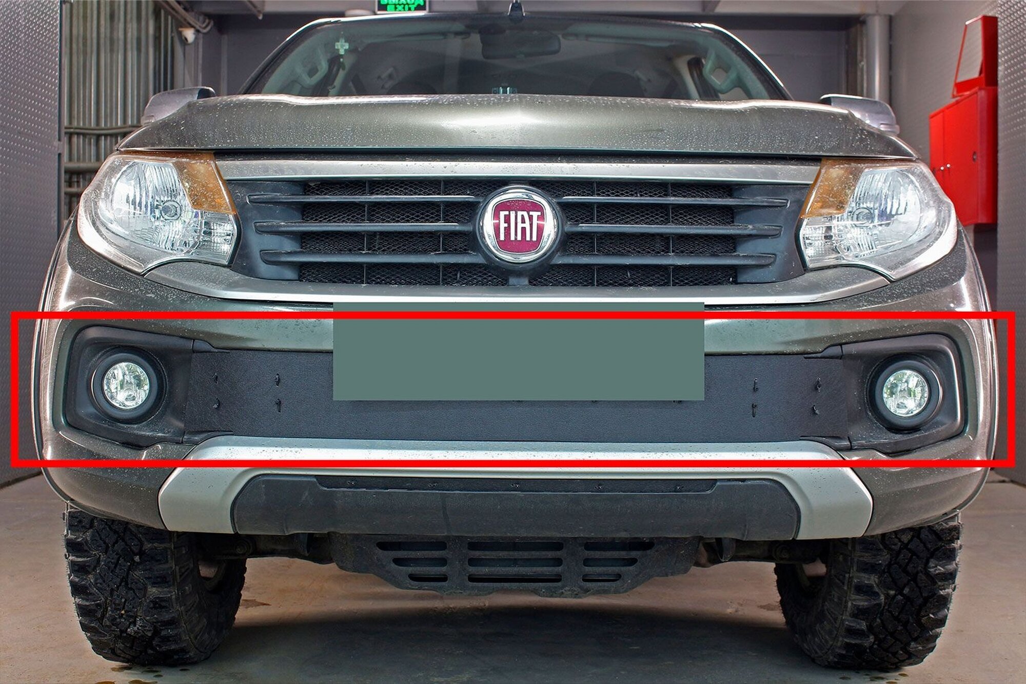 Зимняя защита на стяжках для Fiat Fullback (I) 2015-2020 верх