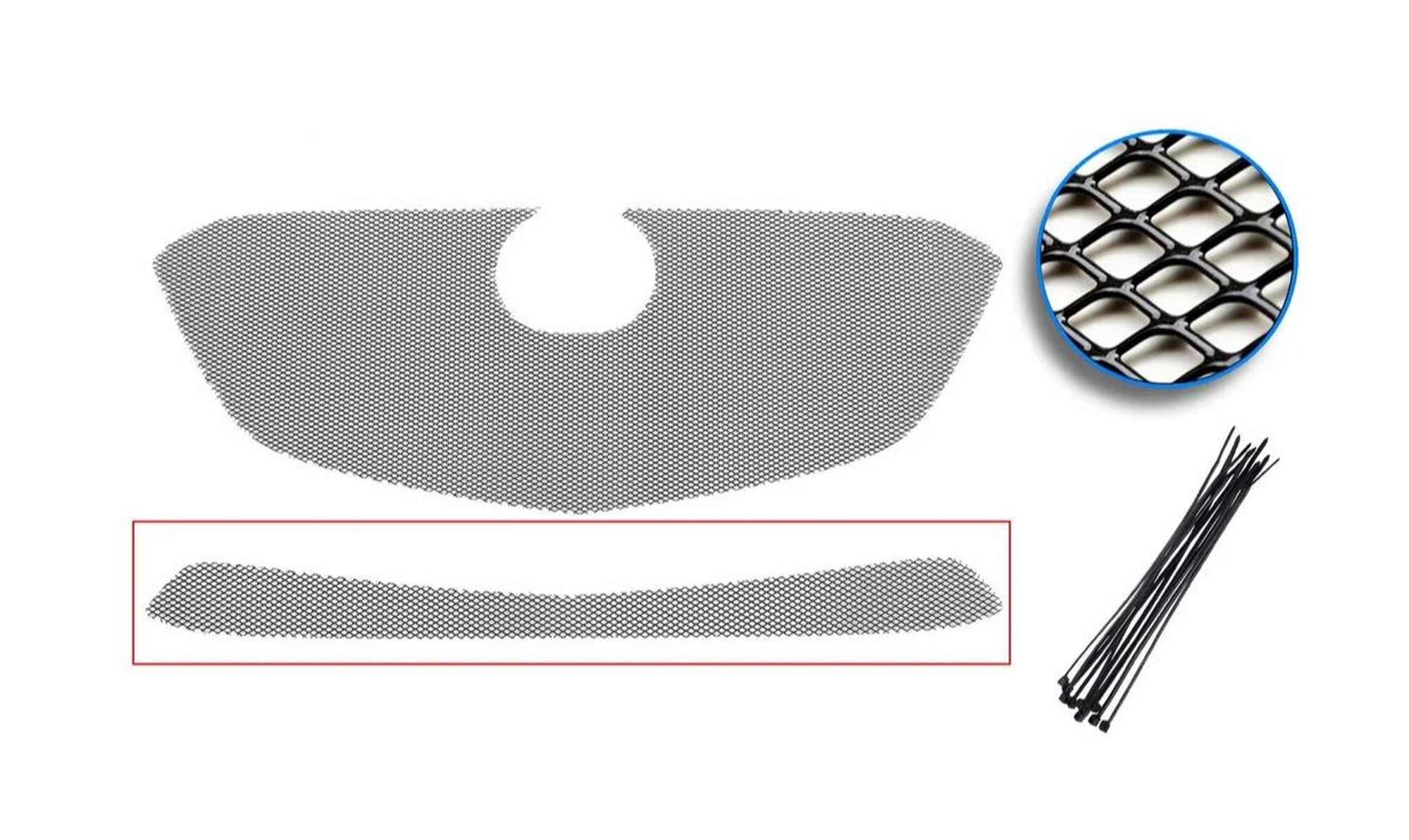 Защитная сетка радиатора для MAZDA 3 2016-2018 (III рестайлинг), низ, 1шт