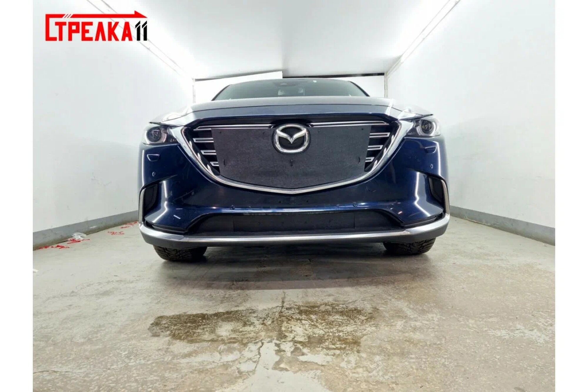 Зимняя защита на стяжке для MAZDA CX-9 2015-2022 (II+II рестайлинг), 2шт