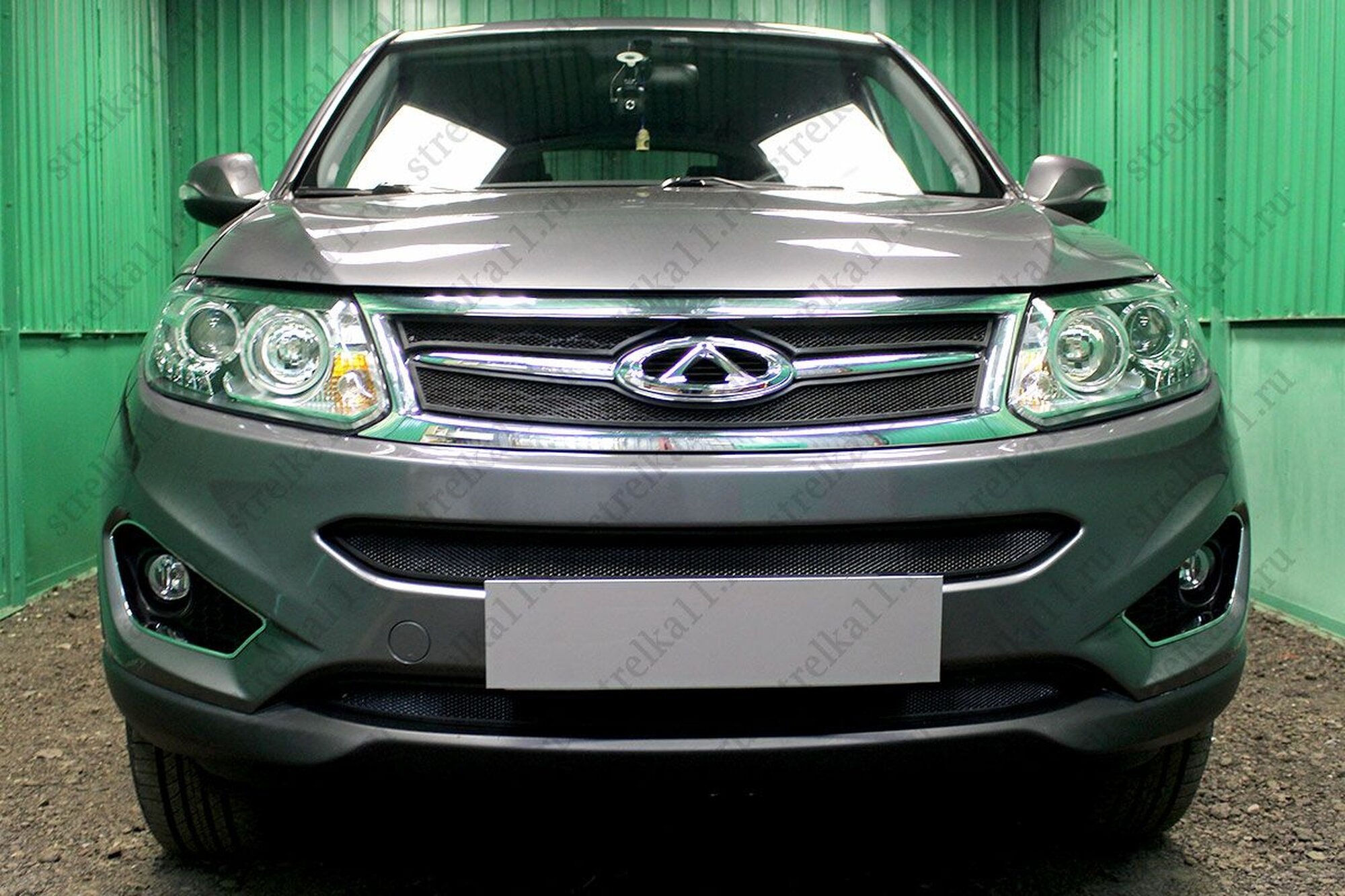 Защитная сетка радиатора с окантовкой и защелками для CHERY TIGGO 5 2014-2016 (I), 5шт