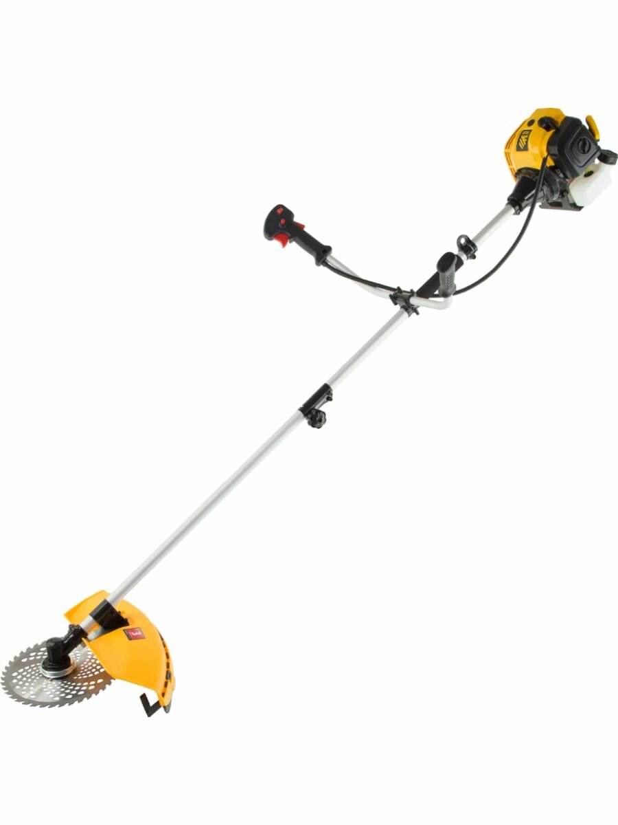 Триммер бензиновый Denzel DT 33S, 33 см3, 1.8 л. с, разъемная штанга, желтый/черный