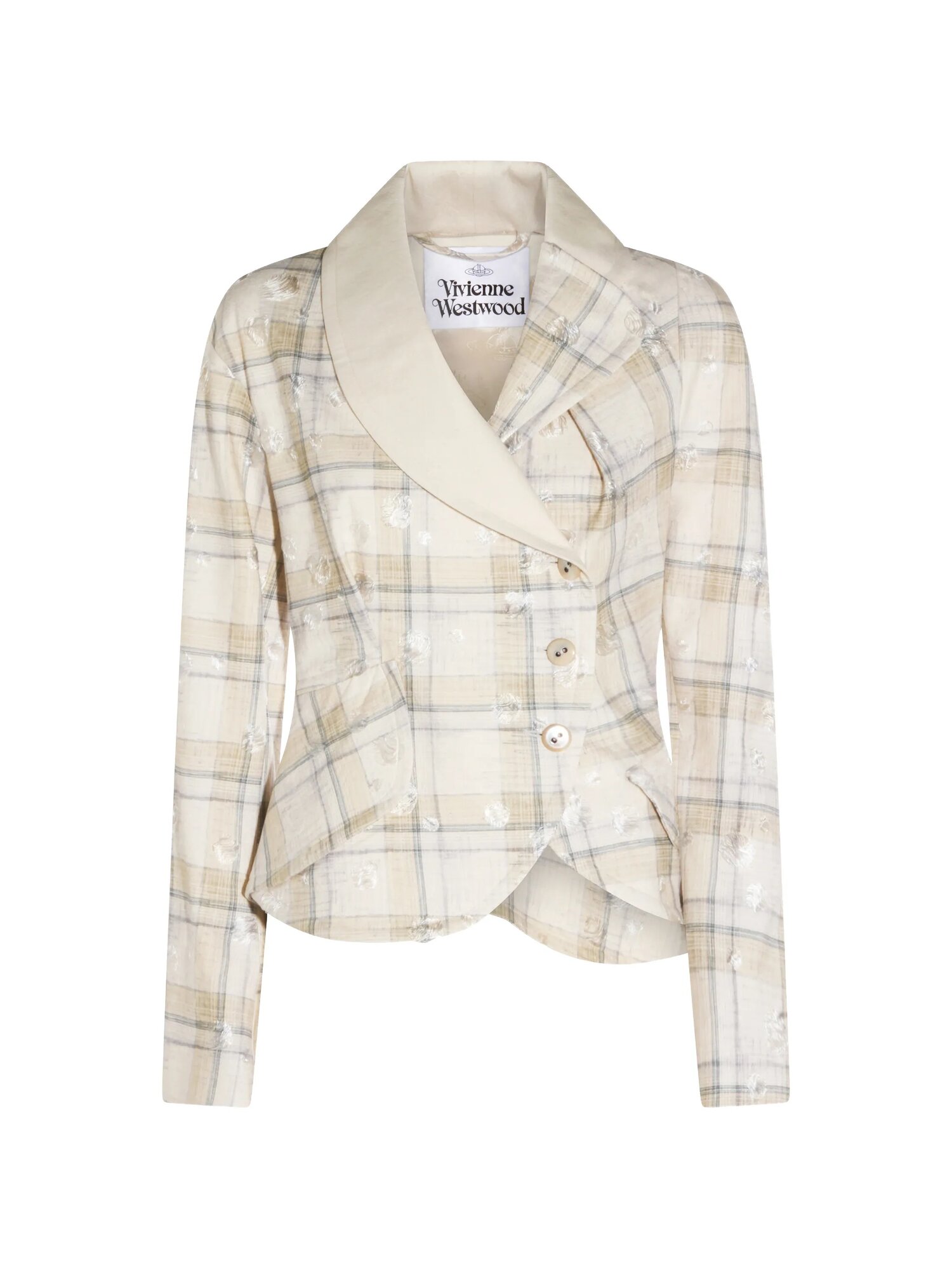 Пиджак Plaid buttoned blazer