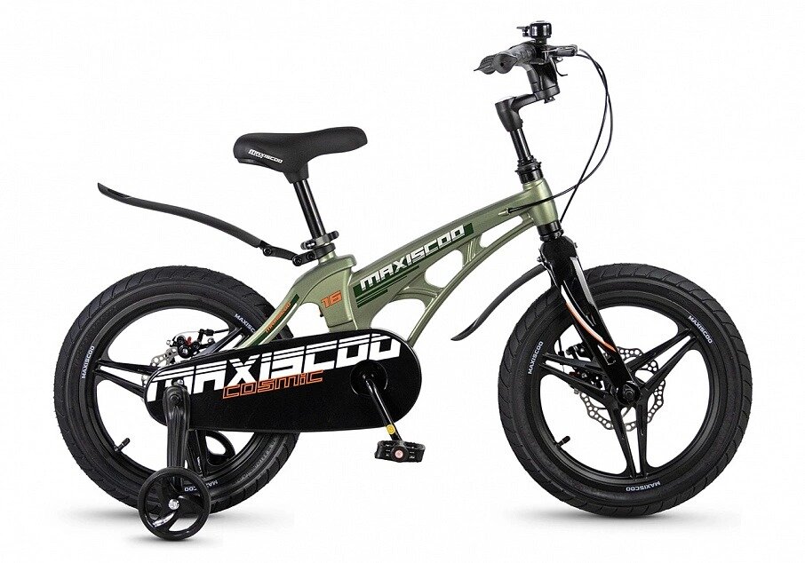 Велосипед MAXISCOO Cosmic Делюкс 16" 2026 (требует финальной сборки), Цвет оливковый матовый