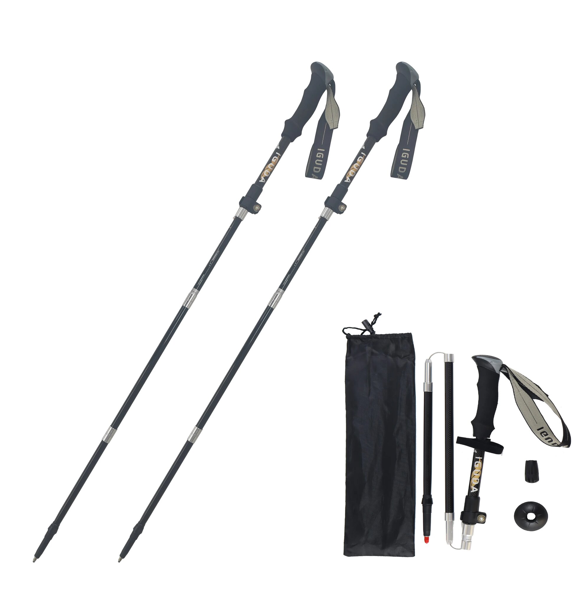 Складные трекинговые палки из углеродного волокна 2pcs