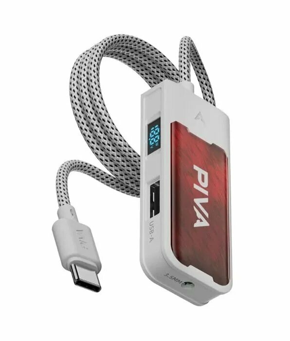 Адаптер PIVA G41 4 в 1 Type-C поддерживает быструю зарядку USB-C мощностью 60 Вт, ЦАП USB 2.0 и передачу данных со скоростью 32 бит/с/100 кГц/Мбит/с.