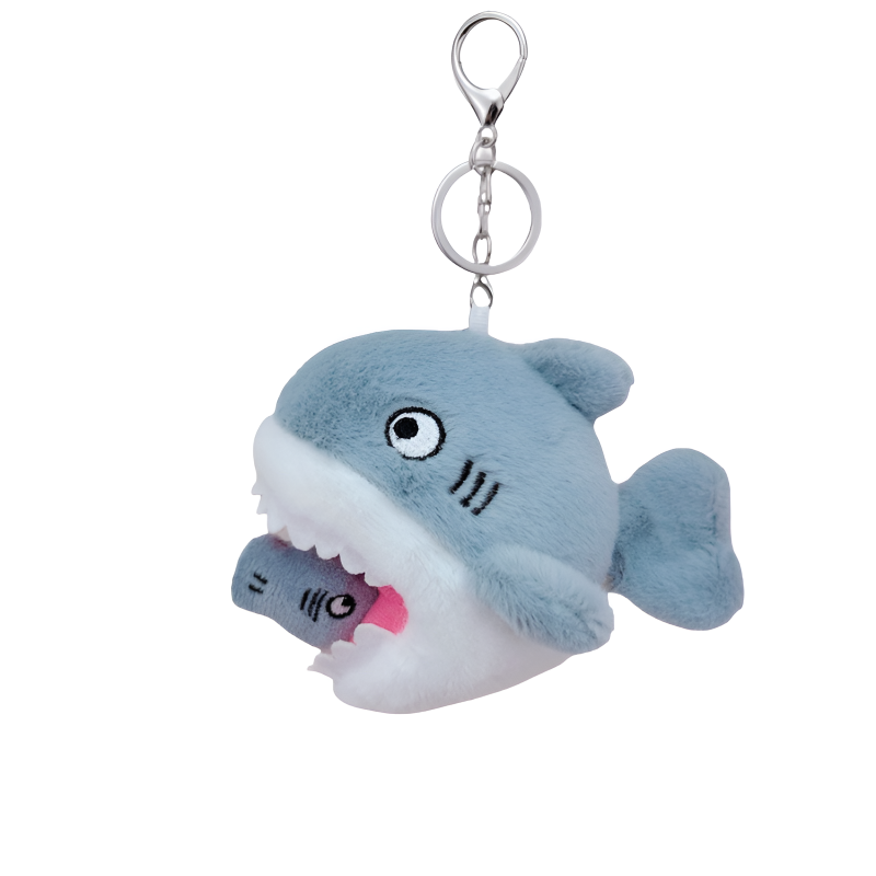 Игрушка-брелок унисекс AOAOXIONG Акула, кусающая за руку, 12 см, Detachable Bite Grip Shark Gray[Lobster Buckle]