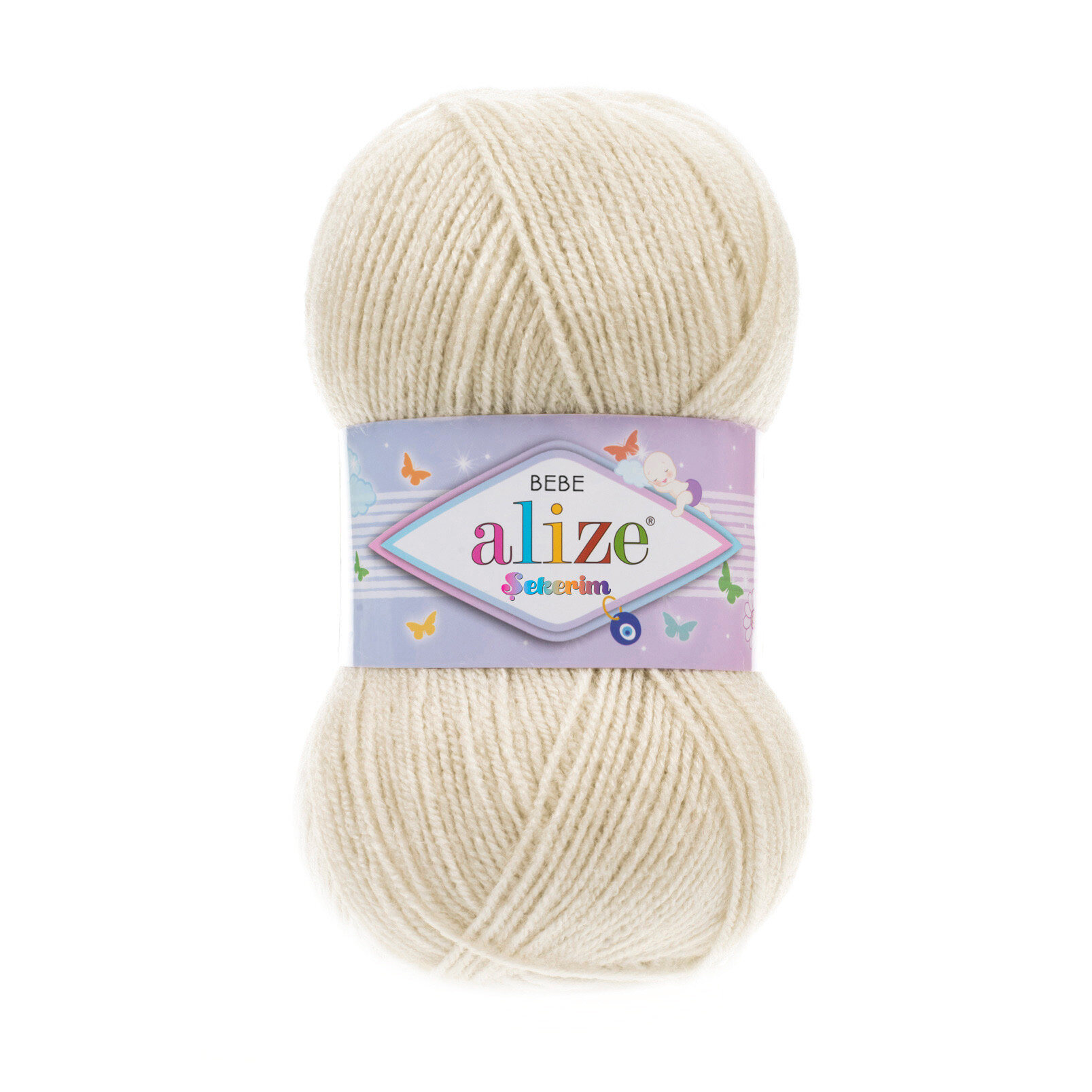 Пряжа для вязания Alize Sekerim Bebe 5 мотков (320м, 100гр) цвет 599 слоновая кость