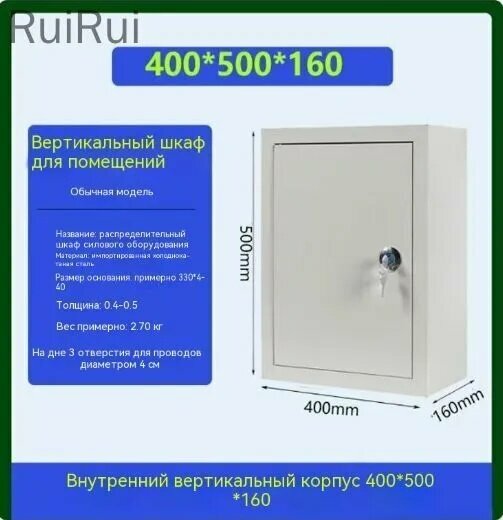 Щиток электрический с монтажной панелью металлический навесной