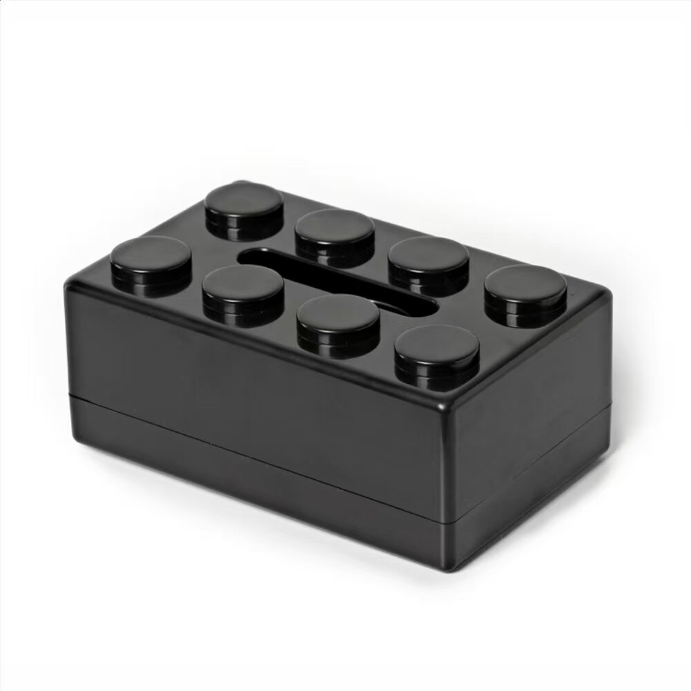 Салфетница JOHMOM, в стиле LEGO, черный, красная, пластик